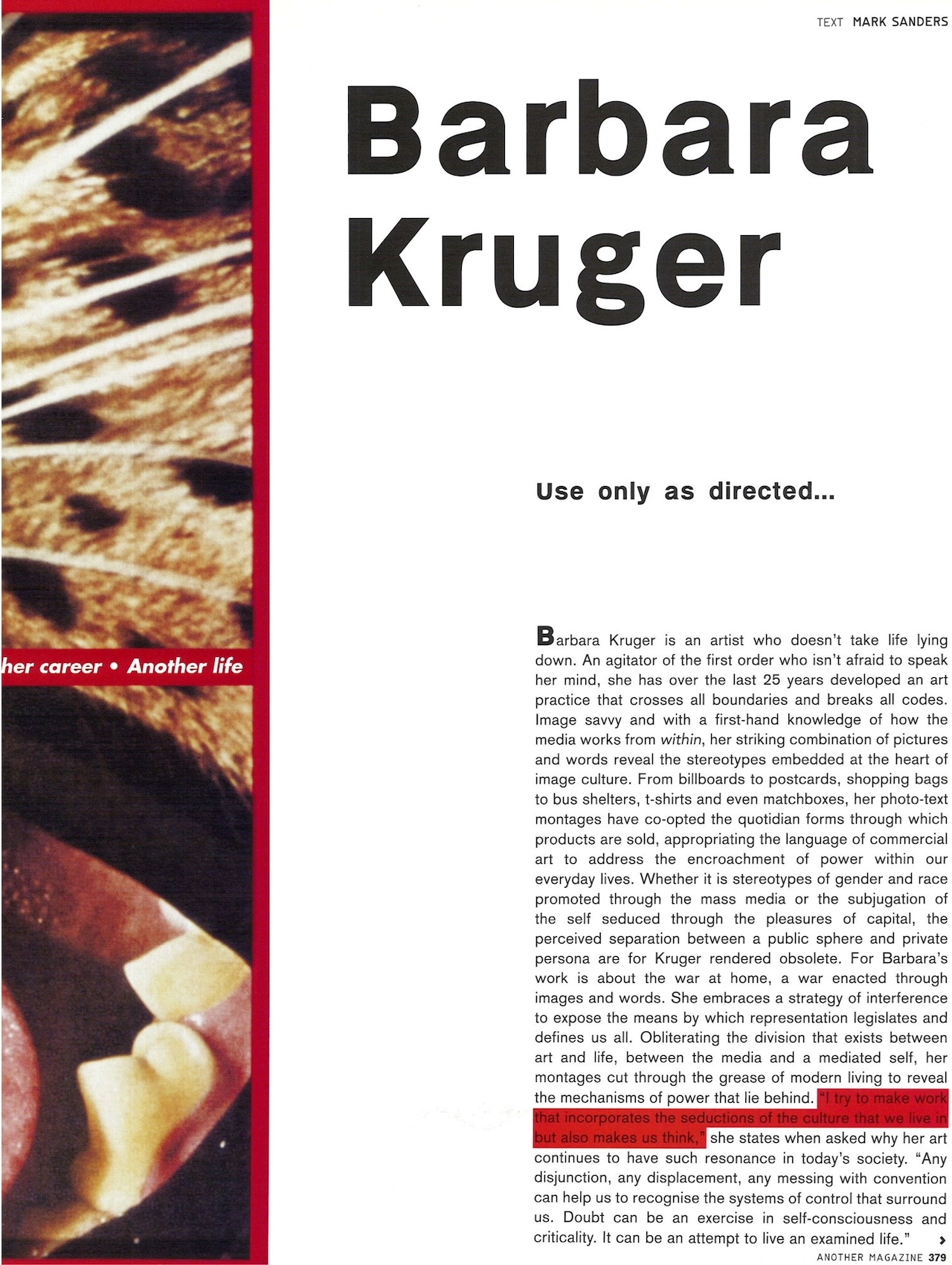 From the Archive: Being Barbara Kruger | AnOther