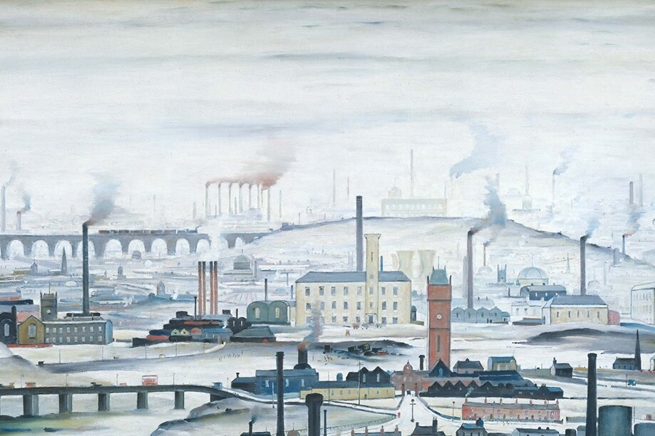 Industrial Landscape 1955 LS Lowry 'Industrial Landscape 1950' Oak
